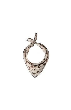 Brunello Cucinelli Lynx Print Silk Foulard