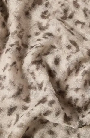 Brunello Cucinelli Lynx Print Cashmere Scarf