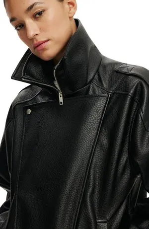 COTTONON Cotton On Cove Biker Jacket - Black