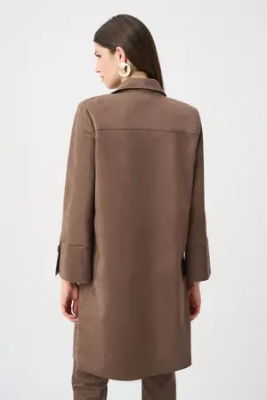 Joseph Ribkoff Suede Straight Coat