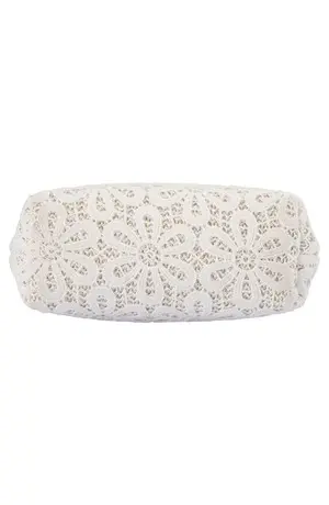 OLGA BERG Bonnie Lace Clutch With Wood Frame