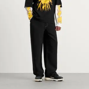 Amiri Script Linen Trousers