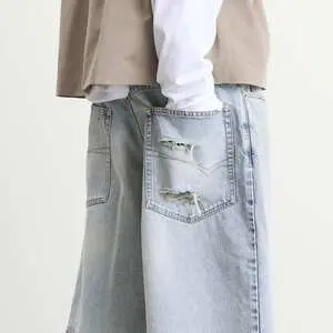 Balenciaga Stay Press Vintage Denim Shorts