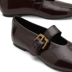 VAGABOND SHOEMAKERS Aleya Patent Leather Buckle Ballet Flats