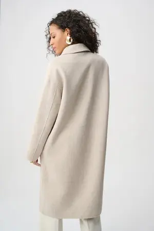 Joseph Ribkoff Wool Blend Plaid Reversible Boxy Coat