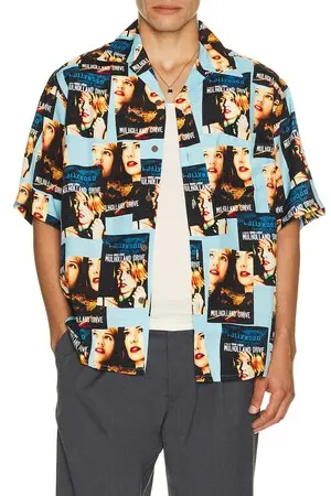 WACKO MARIA Mulholland Drive Short Sleeve Hawaiian Shirt Type 1 In Multi - Blue
