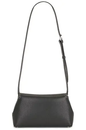 TOTEME T-lock Grained Leather Clutch - Black