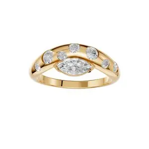AYA FINE JEWELRY Marquise Lab Diamond Scatter Ring