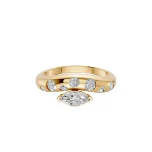 AYA FINE JEWELRY Marquise Lab Diamond Scatter Ring - Yellow