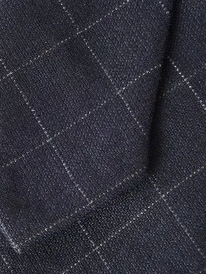 Thom Browne Checked Cotton And Wool-blend Neck Tie - Blue
