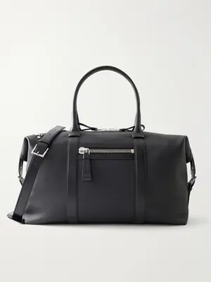 TOM FORD Full-grain Leather Weekend Bag - Black