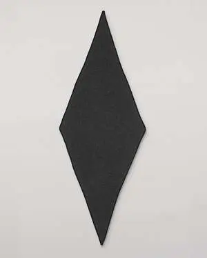 Johnstons Of Elgin Ethel Charcoal & Black Cashmere Diamond Scarf - Grey