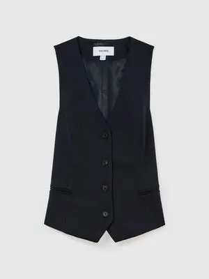 REISS Solene Wool-blend Tailored Waistcoat