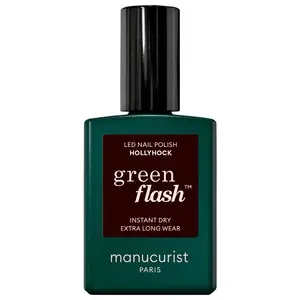 MANUCURIST Green Flash Led Gel Nail Polish Color, Non-toxic Nail Polish - Hollyhock