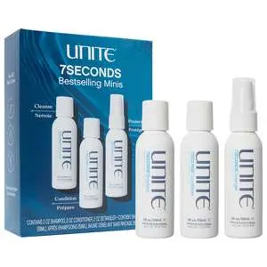 UNITE HAIR 7seconds Mini Shampoo, Conditioner, Detangling Leave-in Conditioner Value Set - One-color