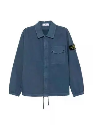 Stone Island Compass-patch Herringbone Shirt