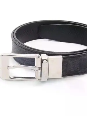 LOUIS VUITTON Damier Graphite Canvas Belt - Black