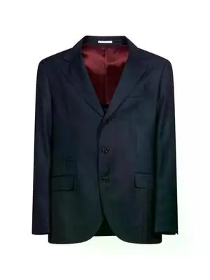 Brunello Cucinelli Pinstriped Single-breasted Blazer - Blue