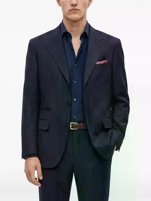 Brunello Cucinelli Pinstriped Single-breasted Blazer