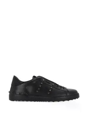 Valentino Garavani Rockstud Untitled Leather Sneakers - Black