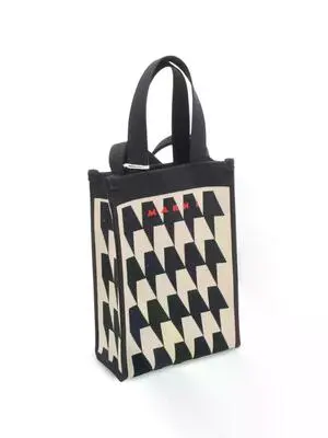 Marni 2020s Nano Shopping Houndstooth Tote Bag