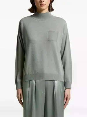 Peserico High-neck Chest-pocket Jumper