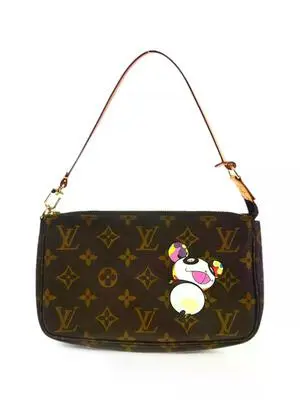 LOUIS VUITTON 2004 Panda Monogram Pochette Accessoires Tote Bag - Brown