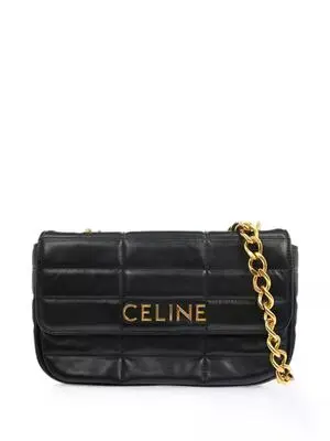 Celine 1990-2000s Quilted Chain Shoulder Bag - Black