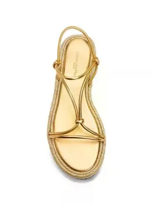 GIANVITO ROSSI Metallic Knotted Sandals