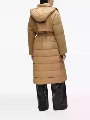 Karl Lagerfeld Belted Long Puffer Jacket