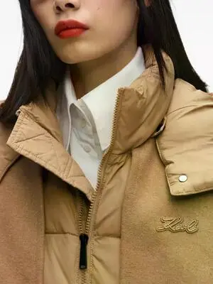 Karl Lagerfeld Belted Long Puffer Jacket