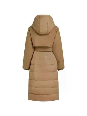 Karl Lagerfeld Belted Long Puffer Jacket