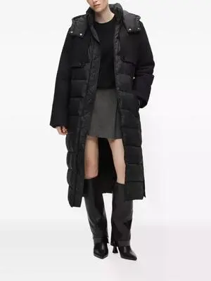 Karl Lagerfeld Belted Long Puffer Jacket