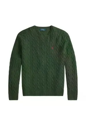 Polo Ralph Lauren Pony-embroidered Cable-knit Sweater - Green