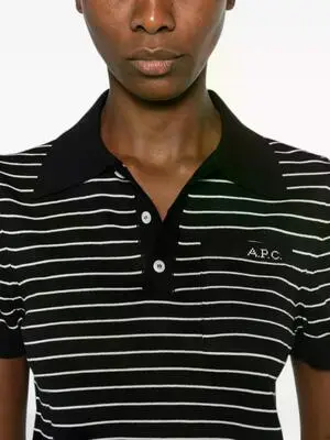 A.p.c. Fitted Striped Polo Shirt