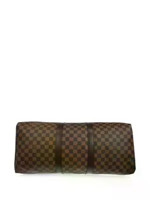 LOUIS VUITTON Damier Keepall Travel Tote Bag - Brown