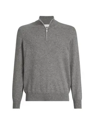 Brunello Cucinelli Half-zip Cashmere Sweater - Grey