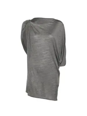 LESS Asymmetric Draped T-shirt