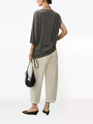 LESS Asymmetric Draped T-shirt - Grey