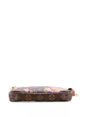 LOUIS VUITTON Pochette Accessoires Limited Edition Monogram Roses Shoulder Bag