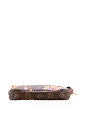LOUIS VUITTON Pochette Accessoires Limited Edition Monogram Roses Shoulder Bag