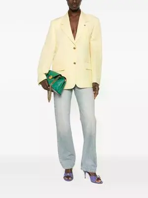 Versace Notched-lapel Single-breasted Blazer - Yellow