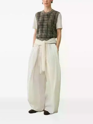 LESS Plaid Layered Effect T-shirt