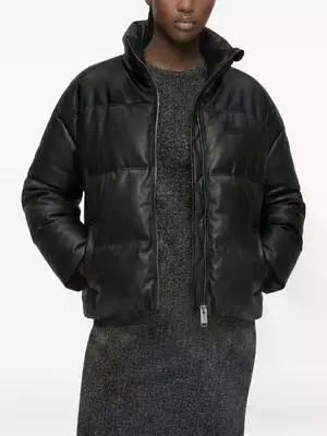 Karl Lagerfeld Faux-leather Puffer Jacket