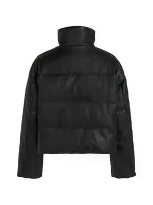 Karl Lagerfeld Faux-leather Puffer Jacket