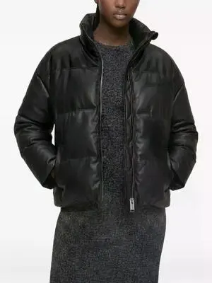 Karl Lagerfeld Faux-leather Puffer Jacket