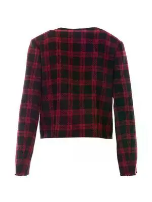 Pinko Checked Collarless Jacket
