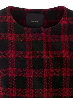 Pinko Checked Collarless Jacket