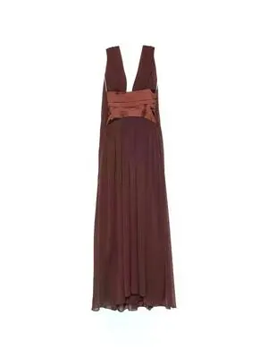 Arcina Ori Ramona Draped-panel Maxi Dress - Brown