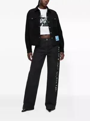 Karl Lagerfeld X Pietro Terzini Low-rise Wide-leg Jeans
